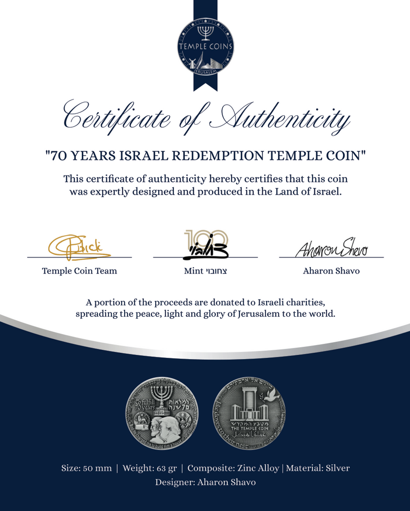 70-Year Redemption Commemorative Temple Coin - Authentic Original