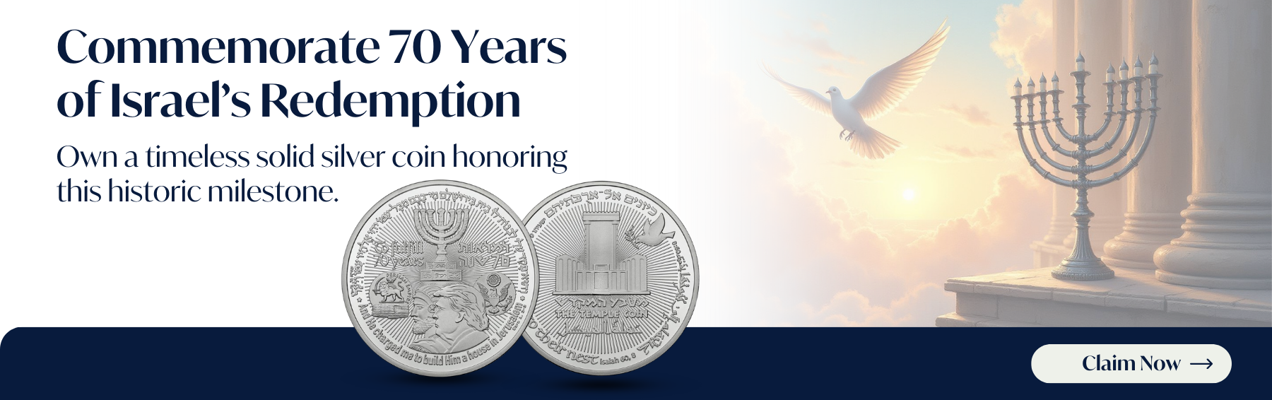 Temple Coins: Israel Legacy commemorative Silver & Golden Coins