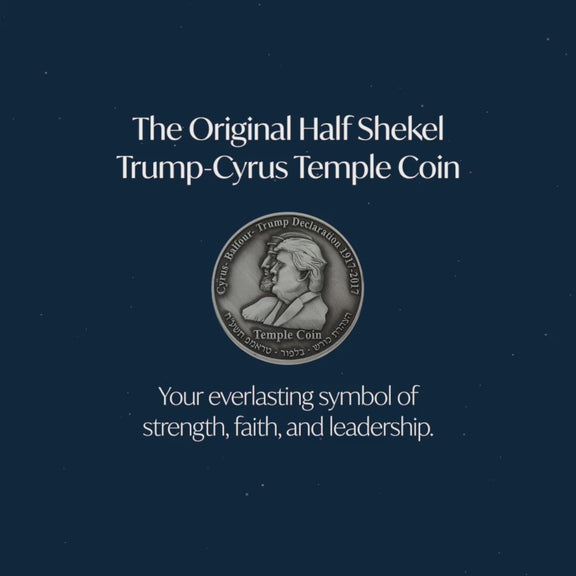 Trump-Cyrus Half-Shekel Temple Coin - Authentic Original