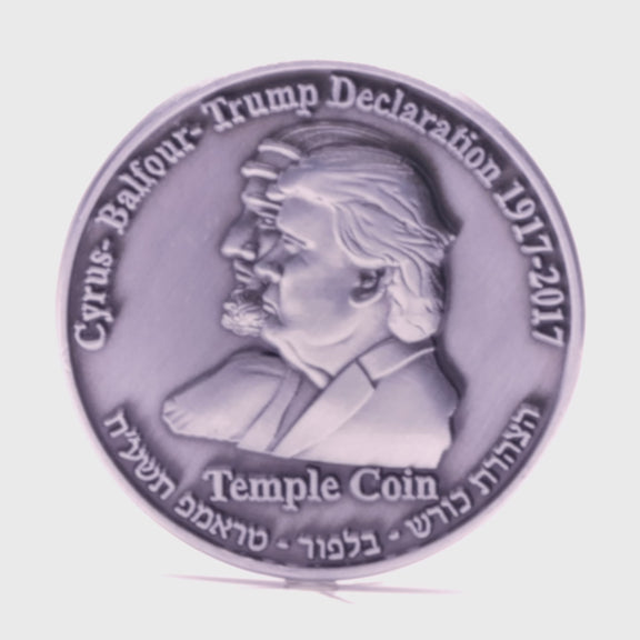 Trump-Cyrus Half-Shekel Temple Coin - Authentic Original