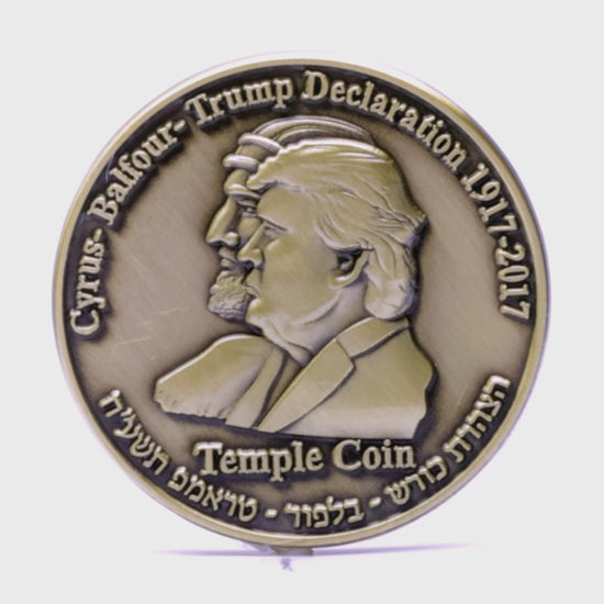 Trump-Cyrus Half-Shekel Temple Coin - Authentic Original